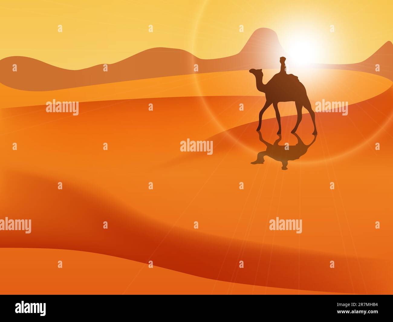 Vector picture of desert Stock Vector Image & Art - Alamy