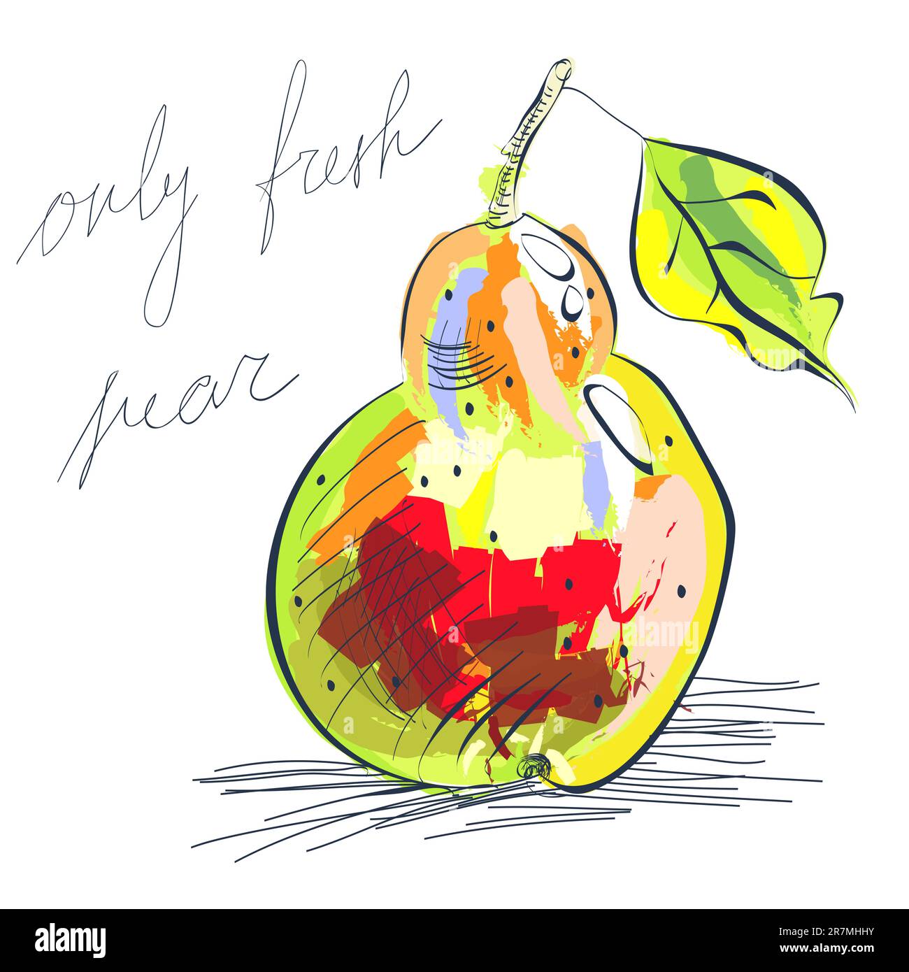 Illustration of pear Stock Vector Image & Art - Alamy