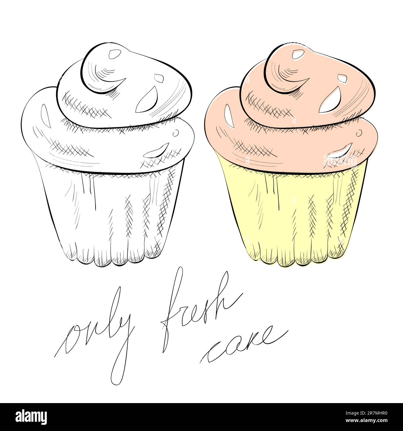 Illustration of cupcake Stock Vector Image & Art - Alamy
