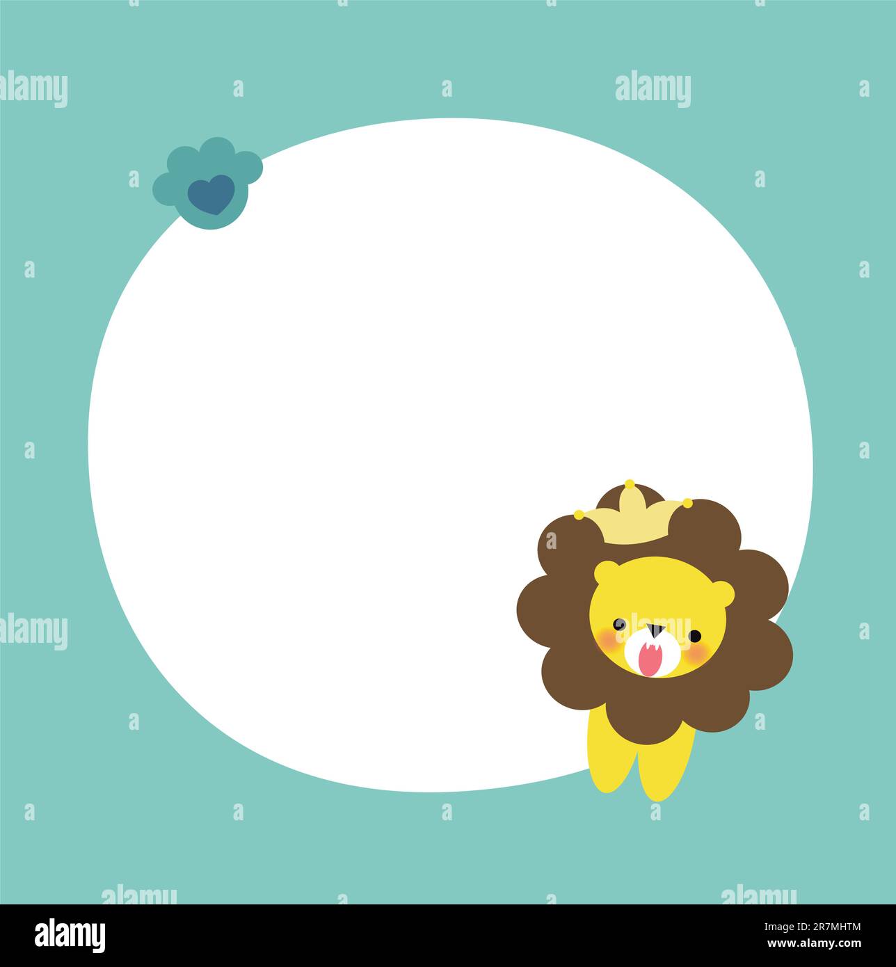 Cute Lion Frame Stock Vector Image & Art - Alamy