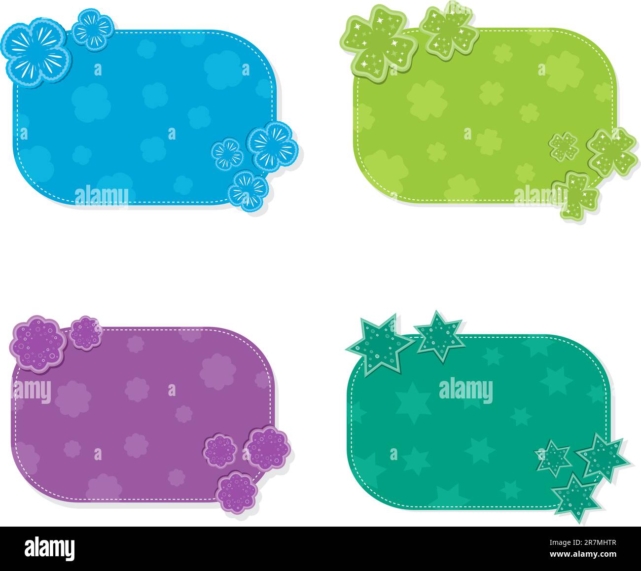 Set of four colorful cards for text. Vector Illustration Stock Vector ...