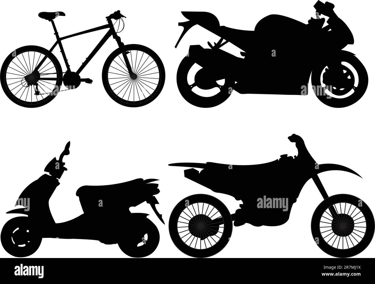 Motorcycle collection - vector Stock Vector Image & Art - Alamy