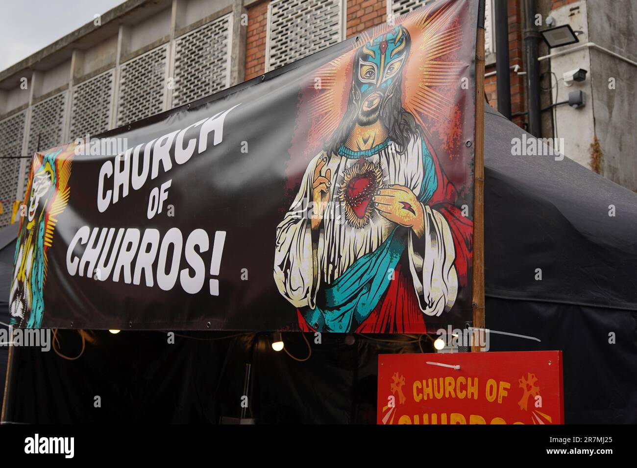 The Church of Churros Street Food Circus, Roath Yard, Cardiff Stock ...