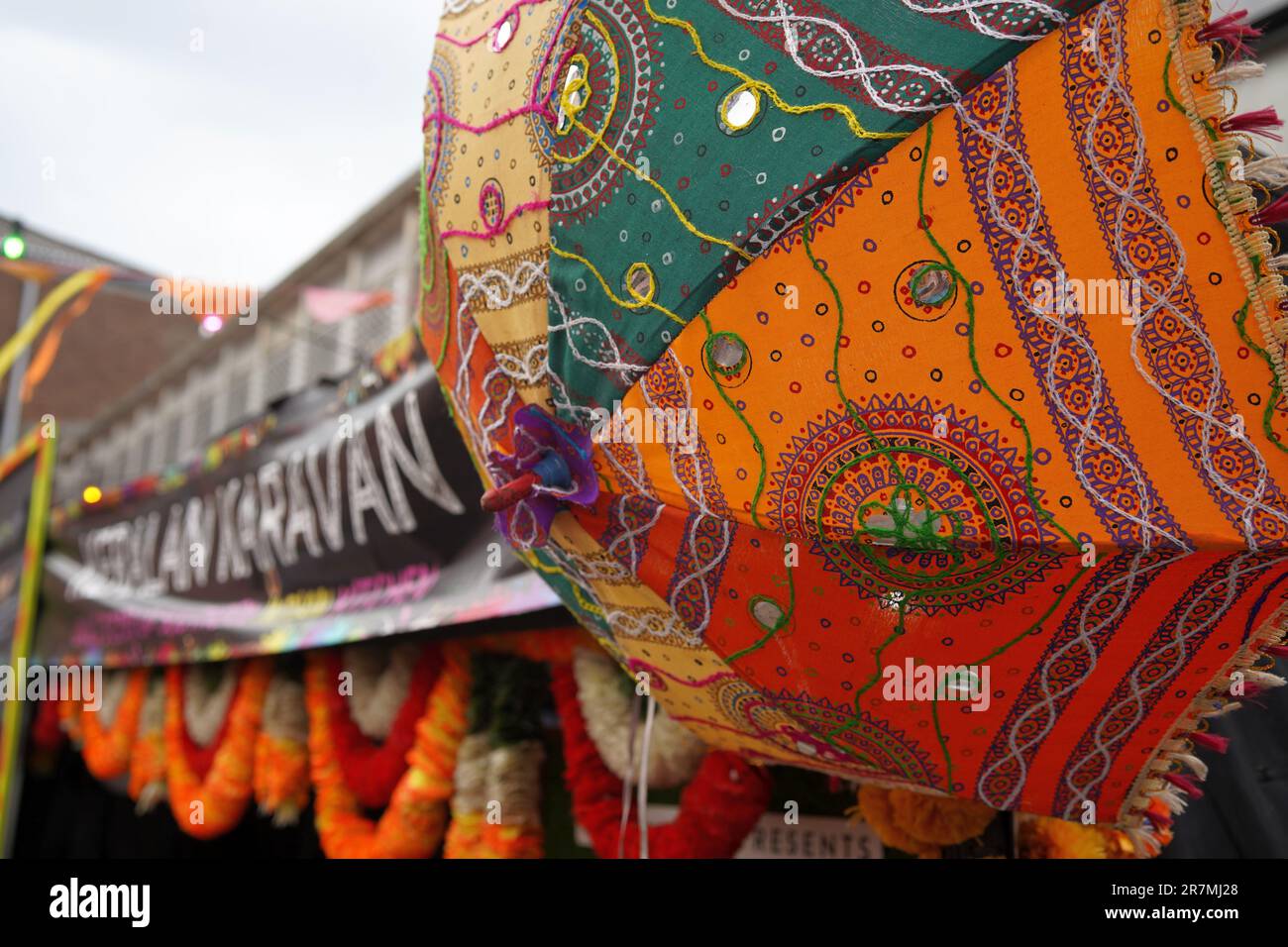 Indian food stand the Kerlalan Karavan at the Street Food Circus, Roath ...