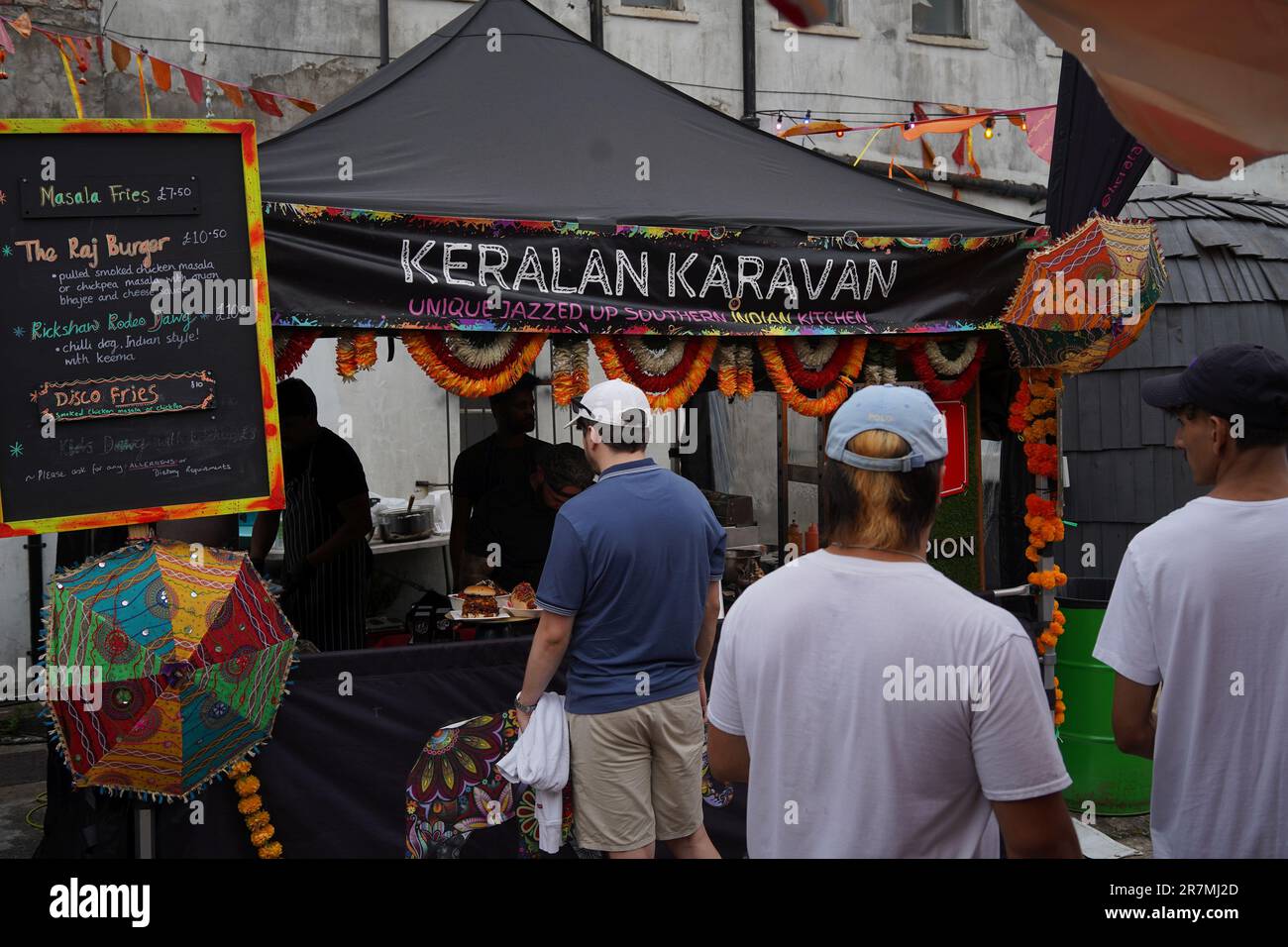 Indian food stand the Kerlalan Karavan at the Street Food Circus, Roath ...