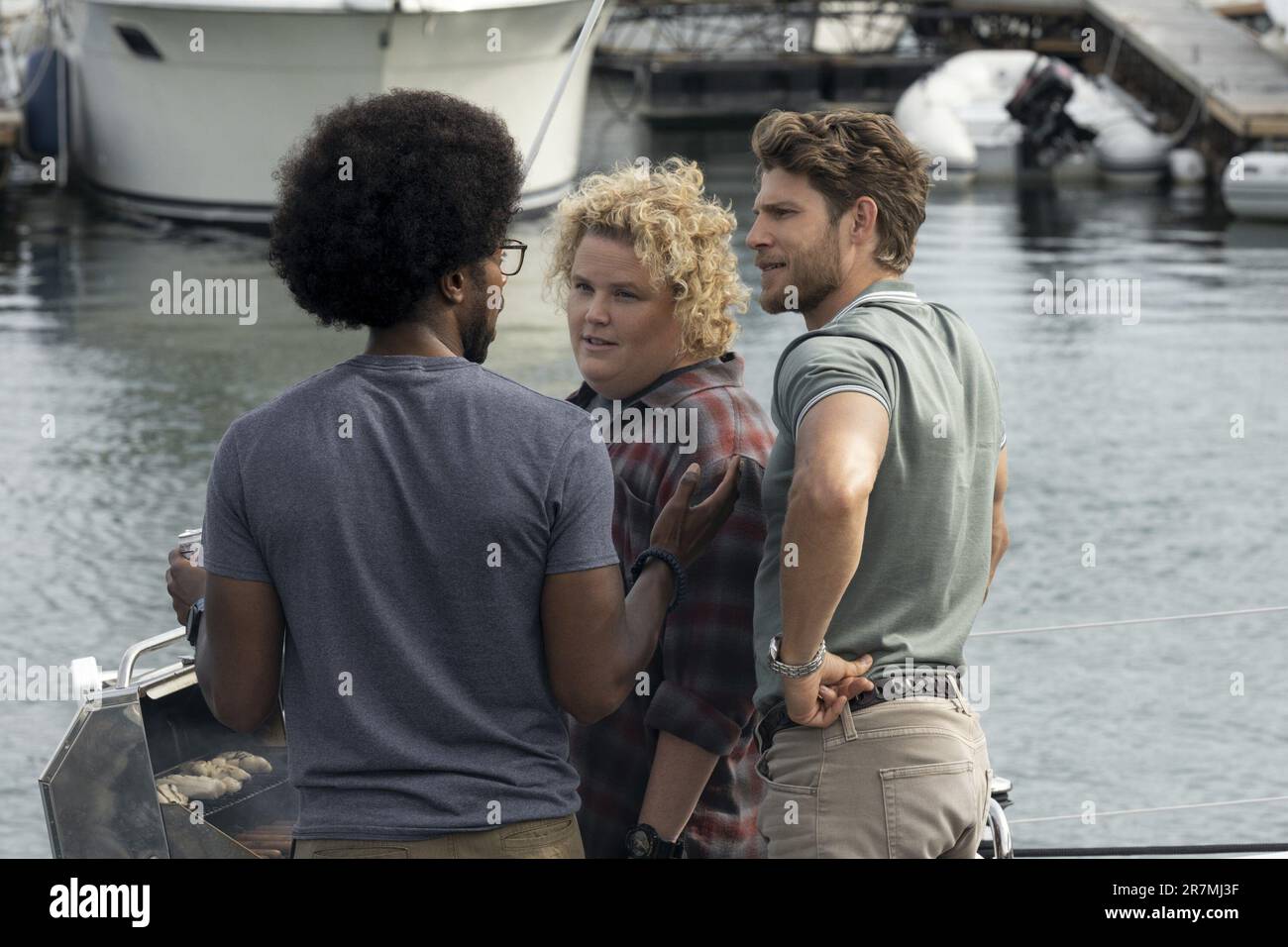 FUBAR, from left: Milan Carter (back to camera), Fortune Feimster ...
