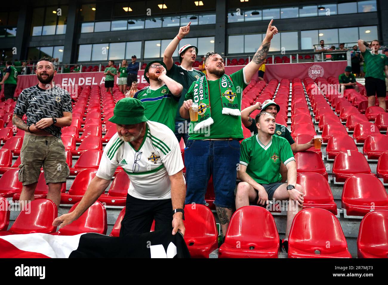 Northern Ireland fans before the UEFA Euro 2024 Qualifying Group H ...