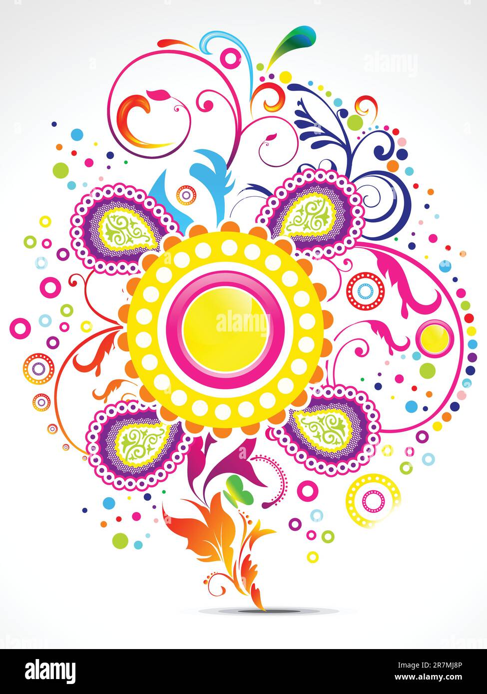 abstract floral element vector illustration Stock Vector Image & Art ...