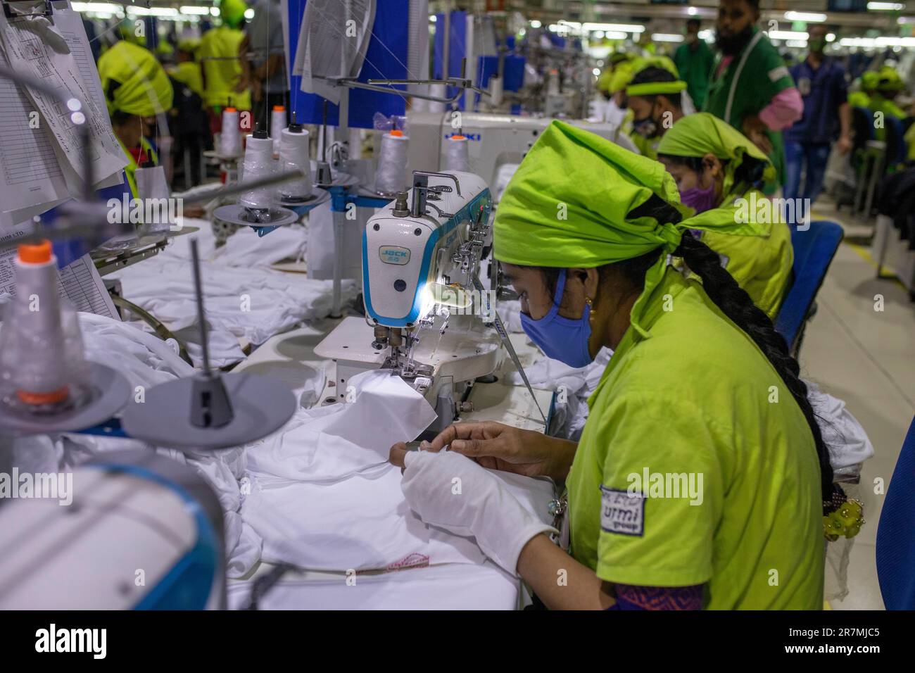 Ready-made garments (RMG) workers working in a LEED Certified Green ...