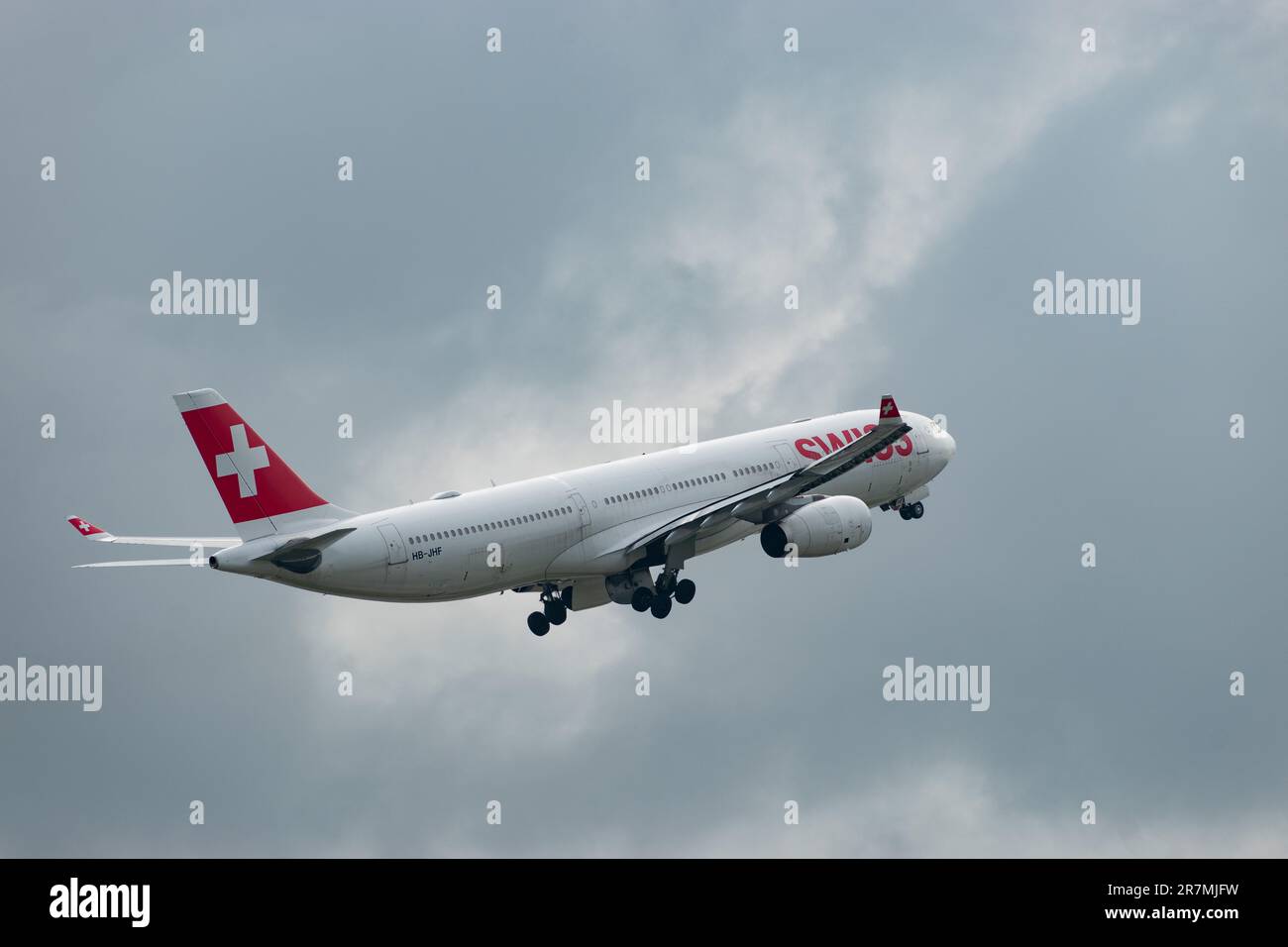 Zurich, Switzerland, May 2, 2023 HB-JHF Swiss international airlines ...