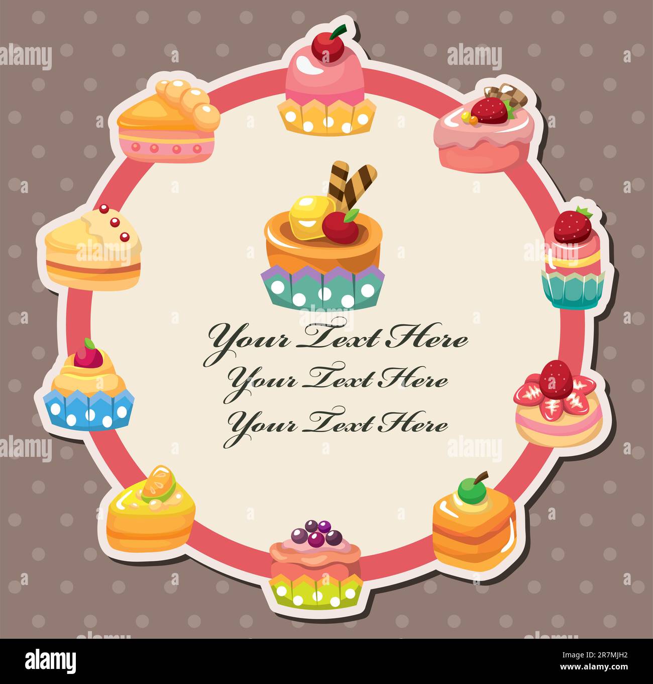 cartoon cake card Stock Vector Image & Art - Alamy