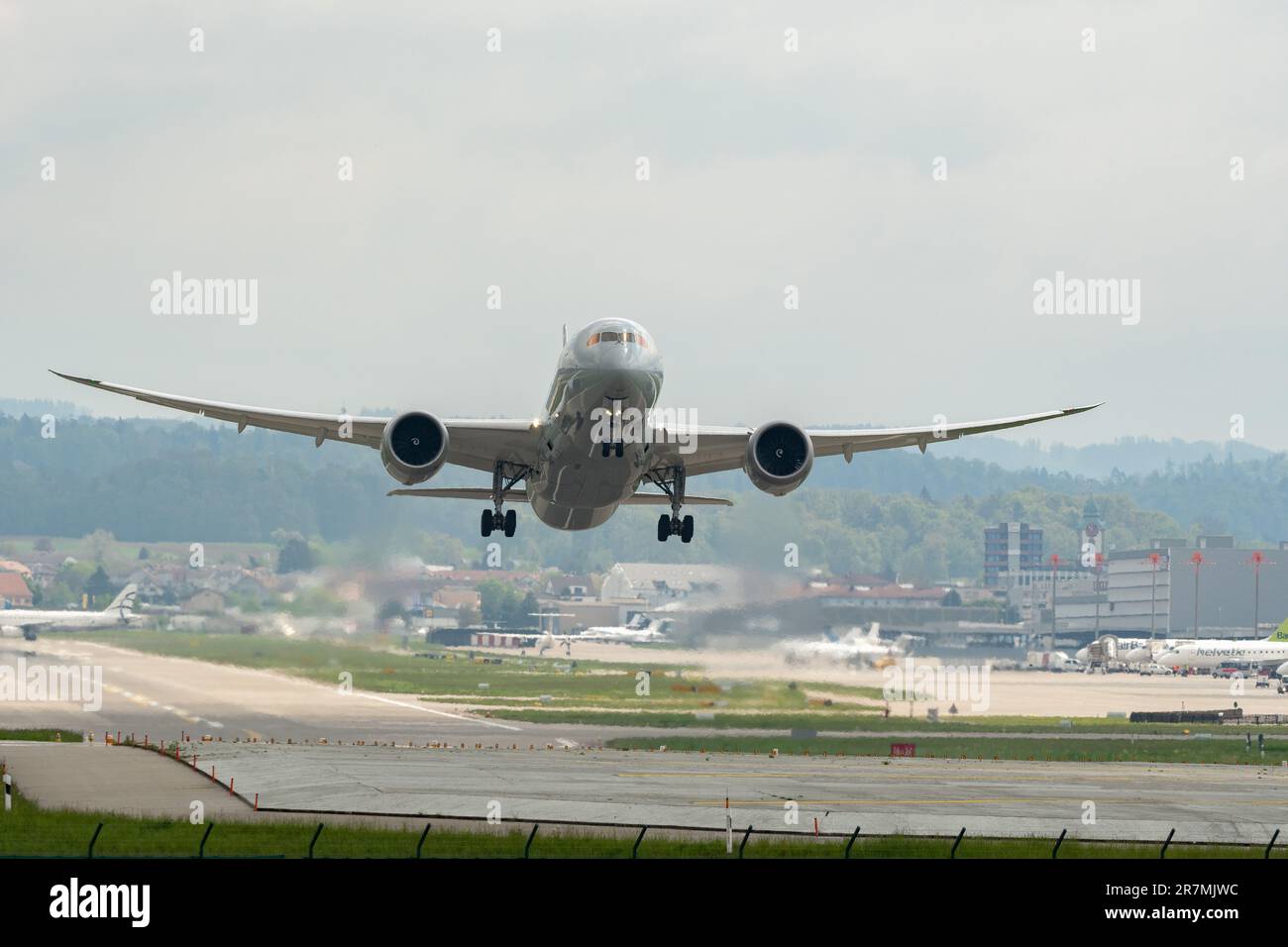 Zurich, Switzerland, May 2, 2023 N-875BD American Airlines Boeing 787-8 Dreamliner aircraft is ...