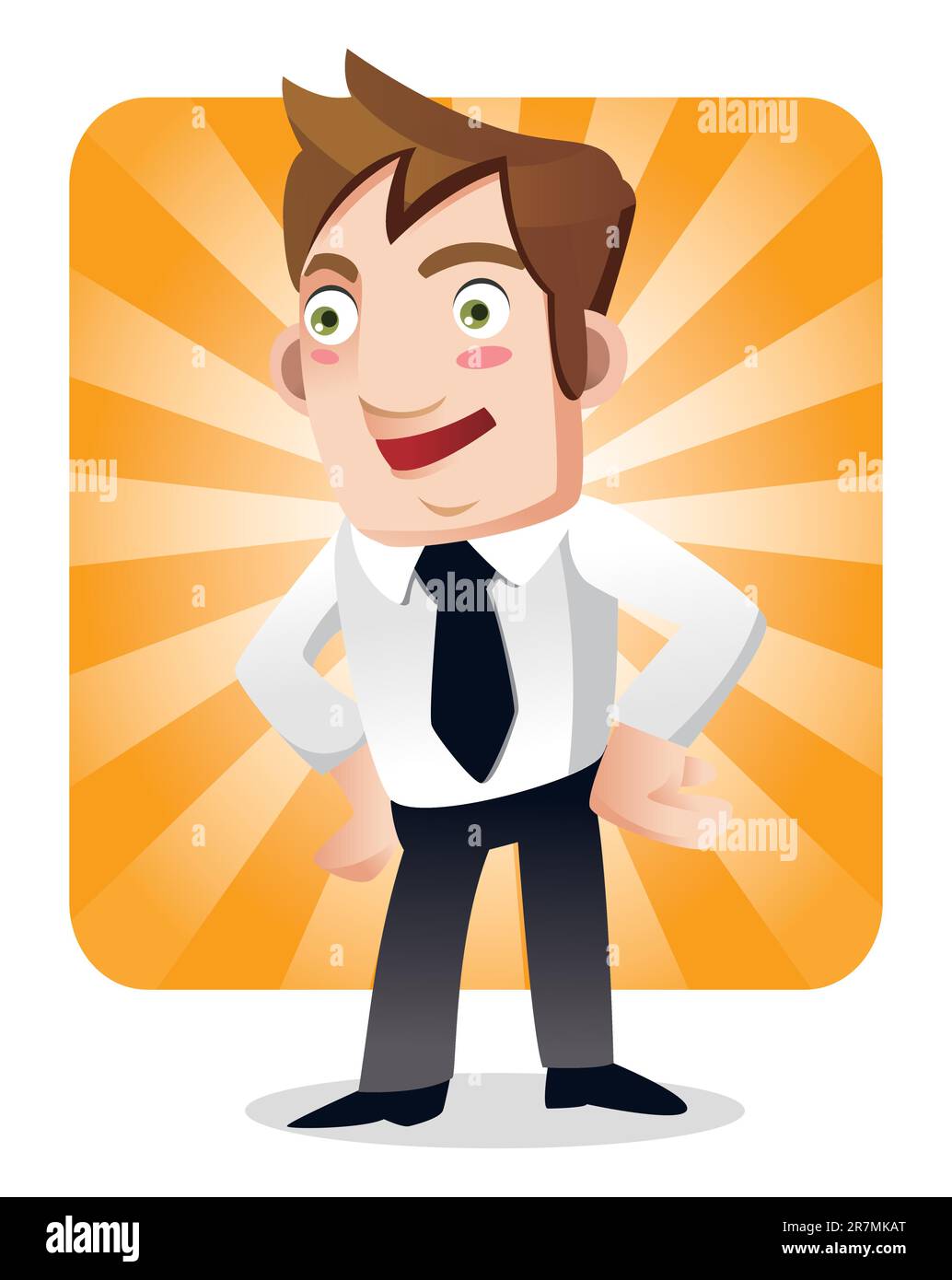 funny cartoon office worker Stock Vector Image & Art - Alamy