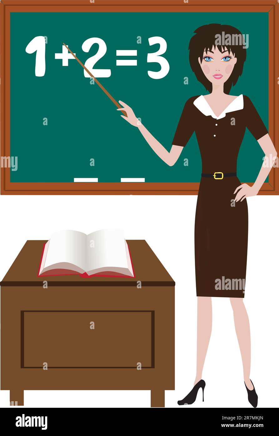 Vector illustration of a teacher Stock Vector Image & Art - Alamy
