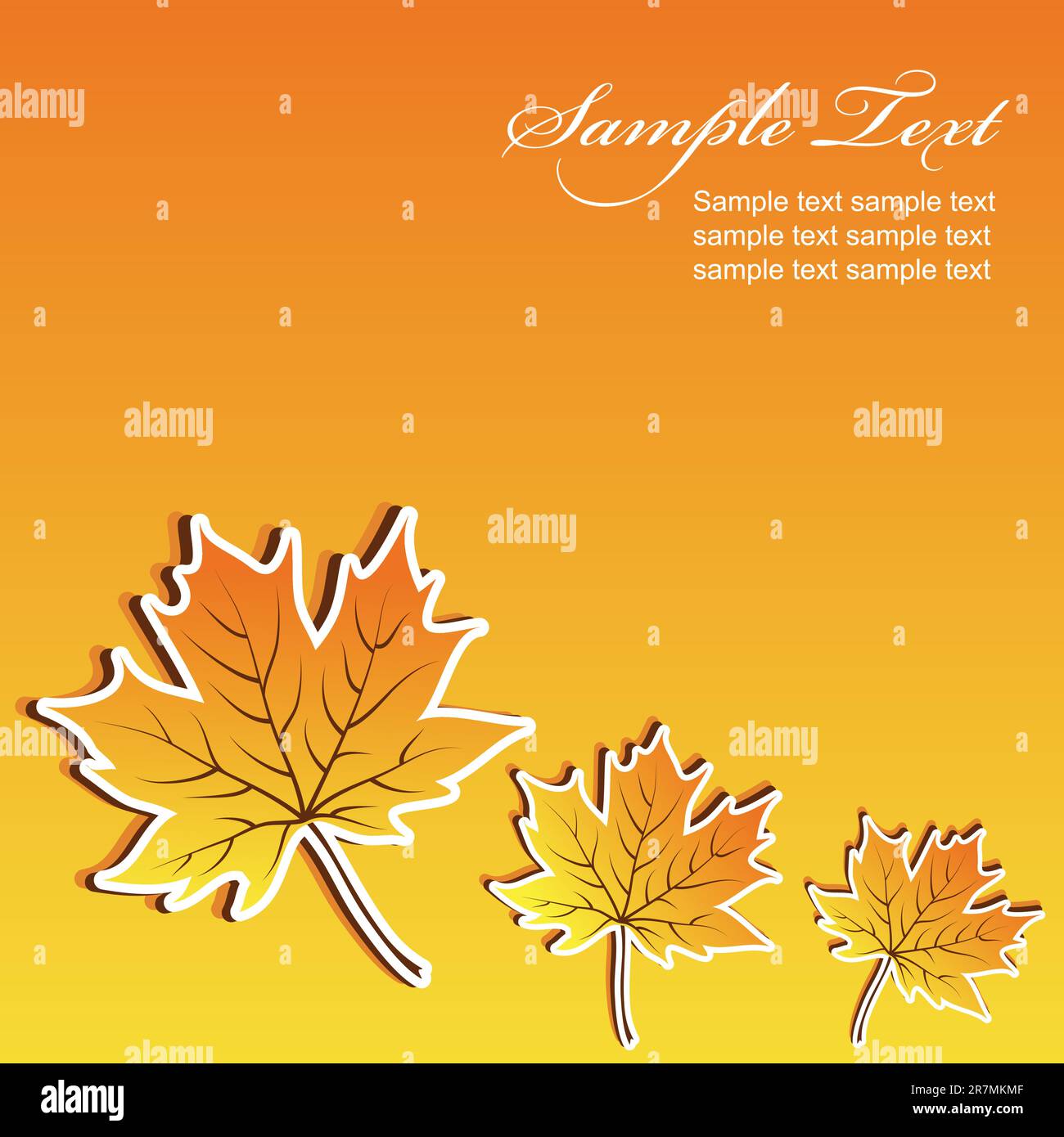 Abstract maple autumn background with space for text, vector ...