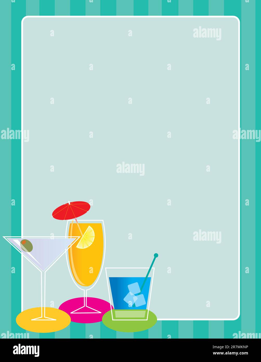 Cocktails border clipart hi-res stock photography and images - Alamy
