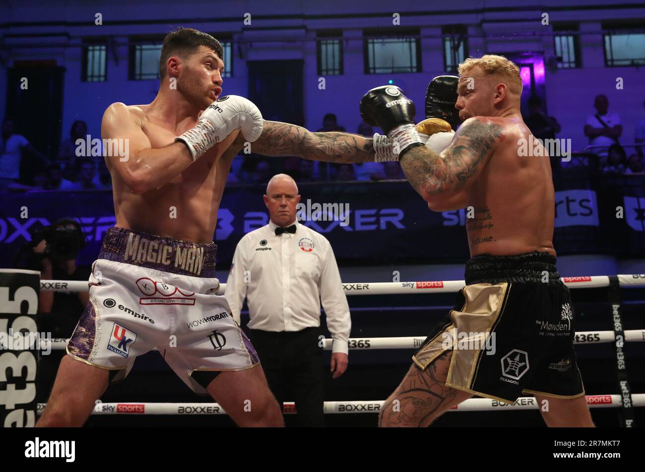 Sam Gilley (left) in action against Ellis Corrie in their Welterweight ...