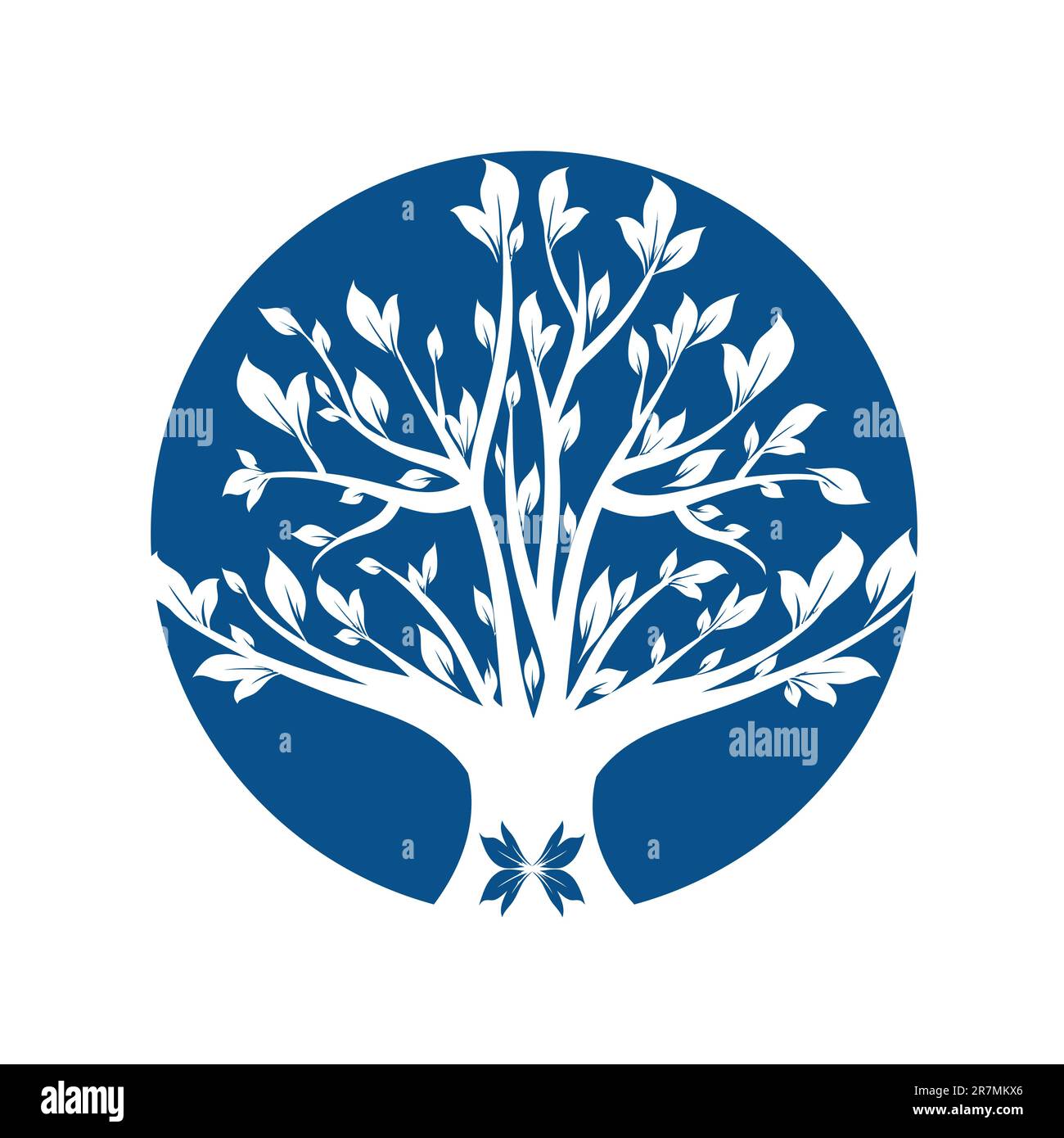 Abstract blue art tree closeup Stock Vector Image & Art - Alamy