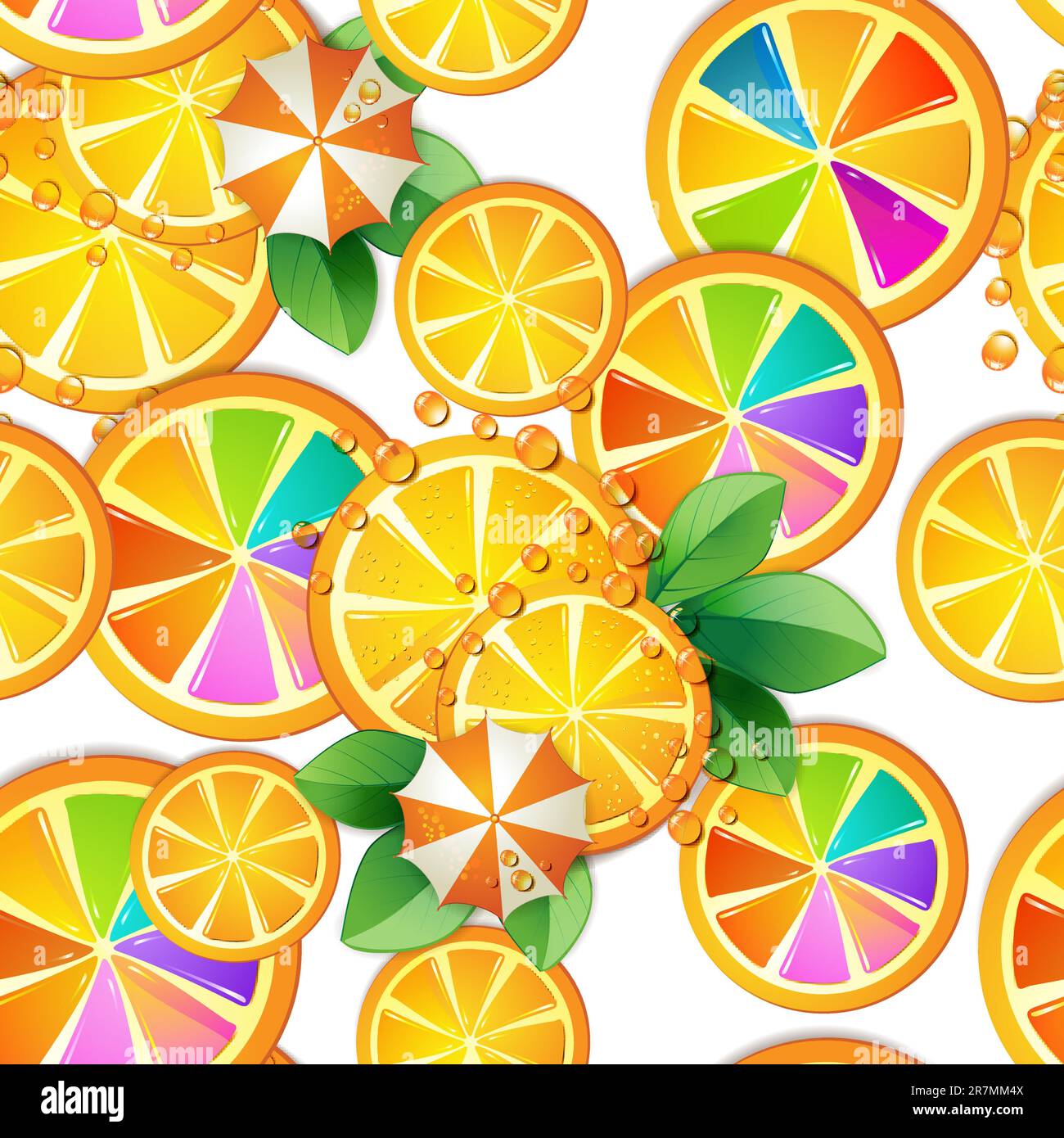 Orange slice pattern Stock Vector Images - Alamy