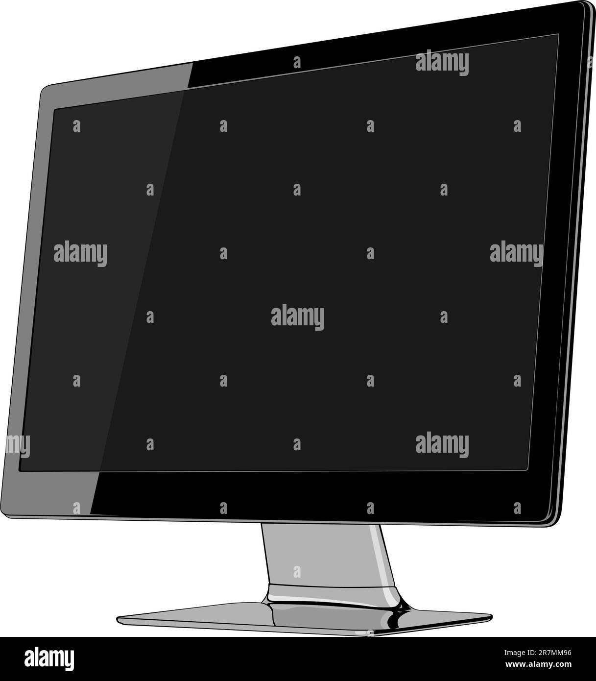 Monitor isolated on white Stock Vector Image & Art - Alamy