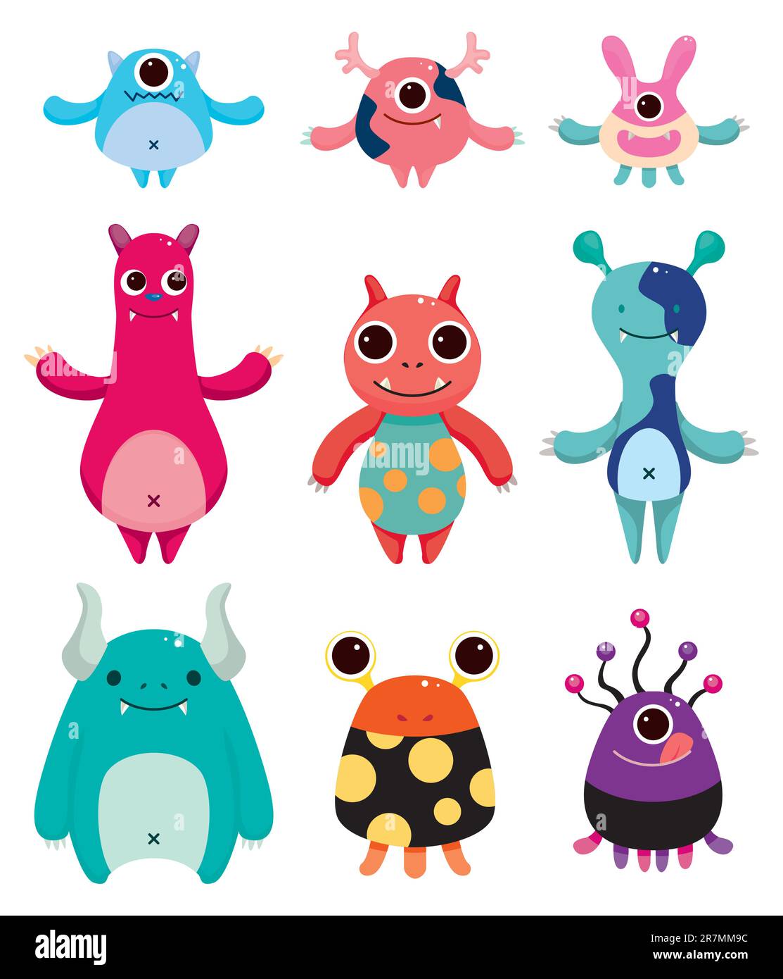 cartoon monster icons Stock Vector Image & Art - Alamy