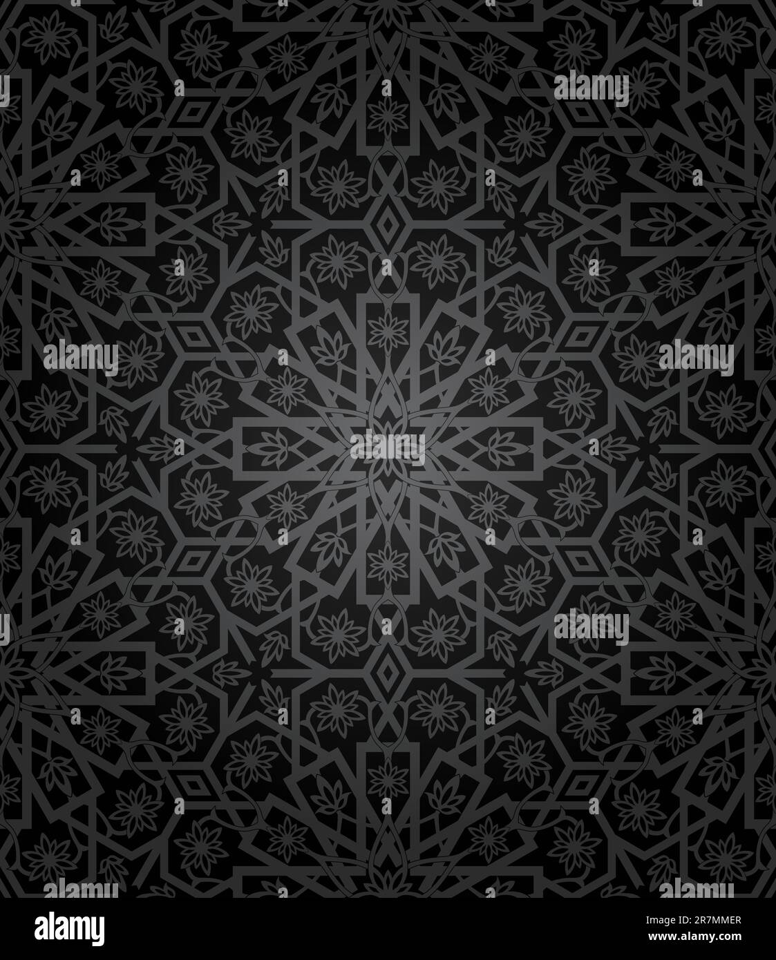 Decorative seamless pattern. Retro background. Vector illustration ...