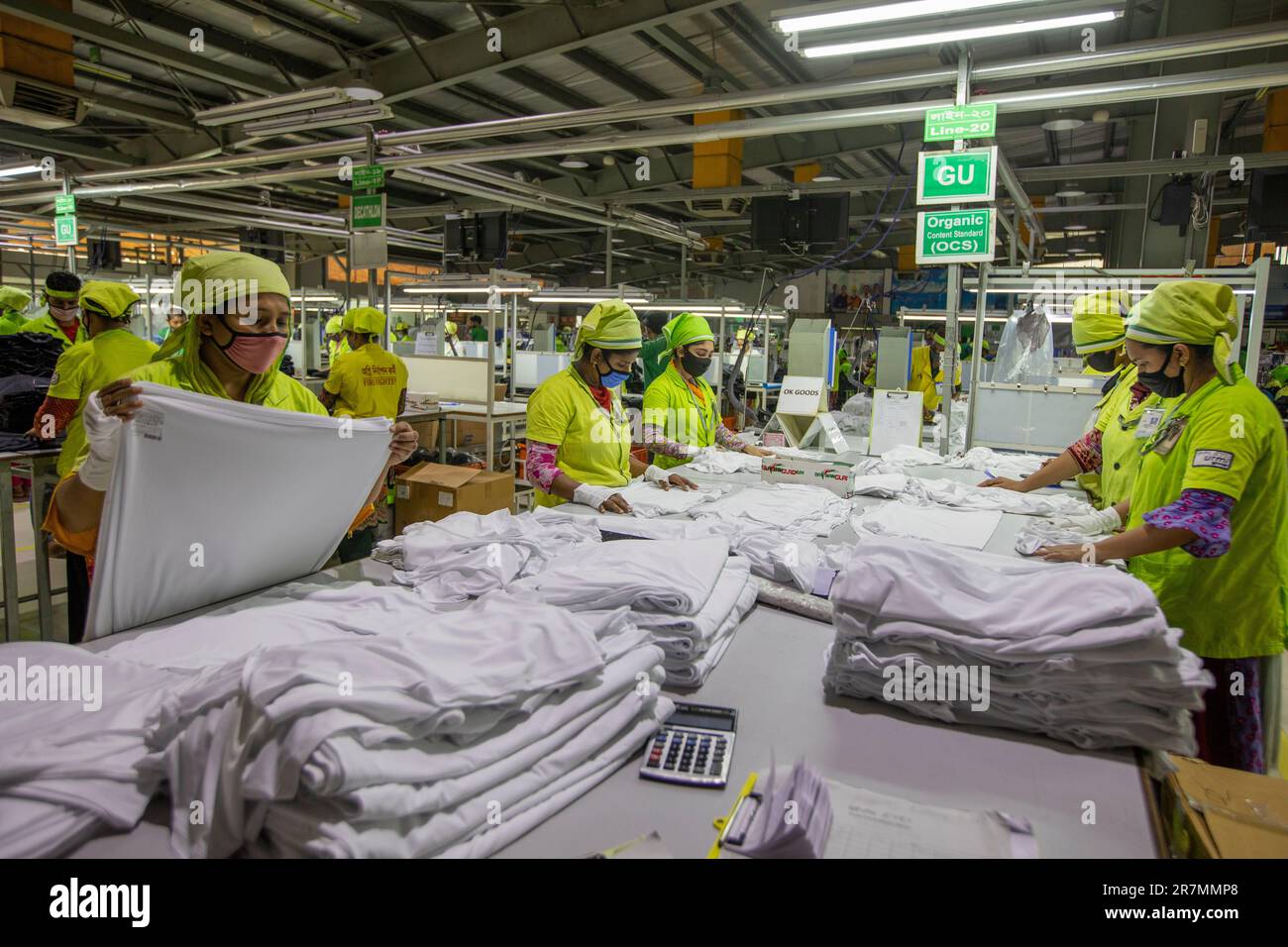 Ready-made garments (RMG) workers working in a LEED Certified Green ...