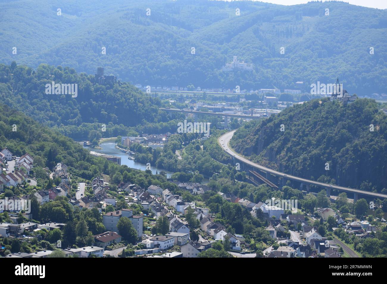 Lower Lahn Valley near Lahnstein Stock Photo - Alamy