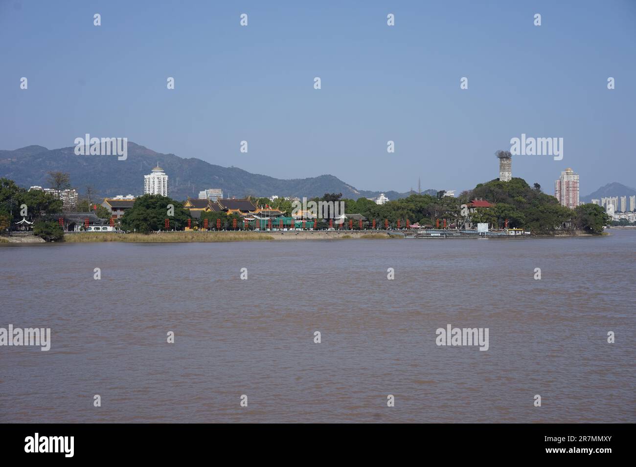 A beautiful seascape view with Wenzhou city in China Stock Photo - Alamy