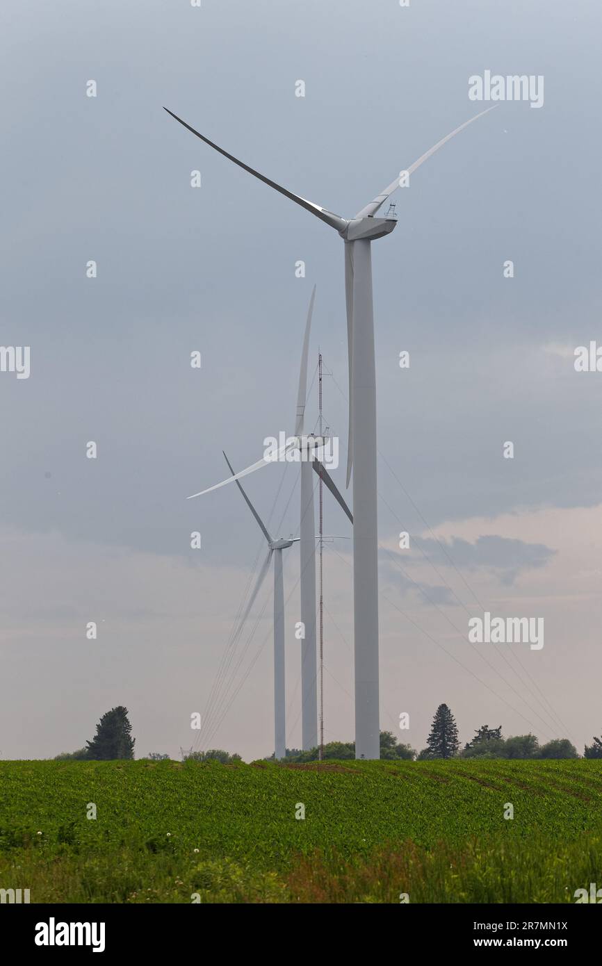 Wind turbine farm in Yamaska, Quebec, Canada Stock Photo - Alamy