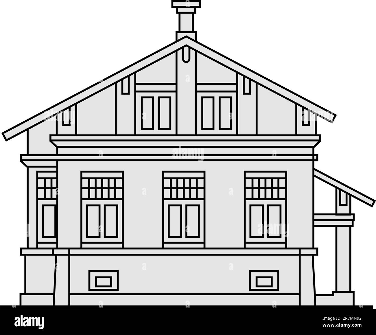 Draft of building on white Stock Vector Image & Art - Alamy