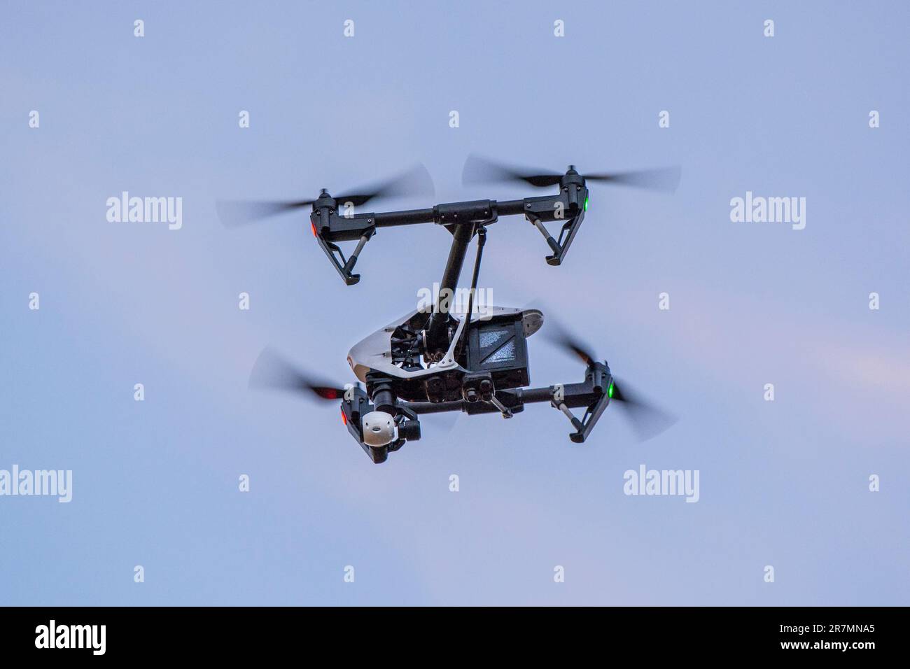 Image of drone in flight Stock Photo - Alamy