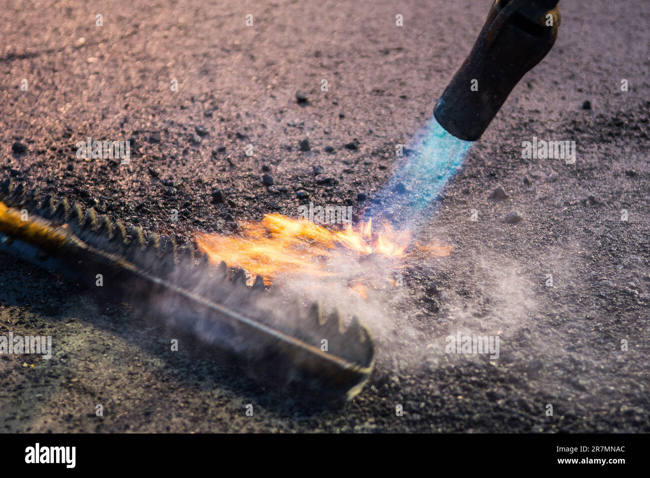 Image of construction & paving activity Stock Photo - Alamy