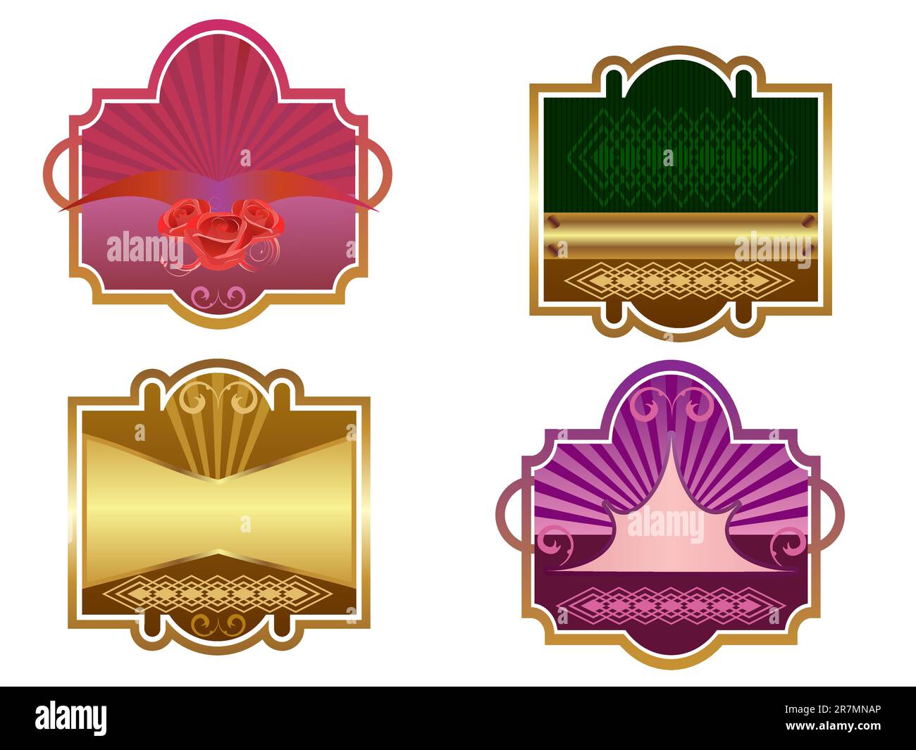 vector eps 10 illustration of different colorful labels Stock Vector ...