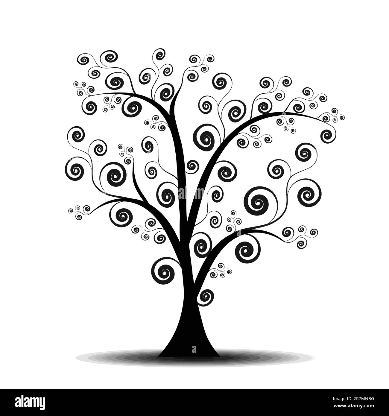 Beautiful abstract art tree on white background Stock Vector Image ...