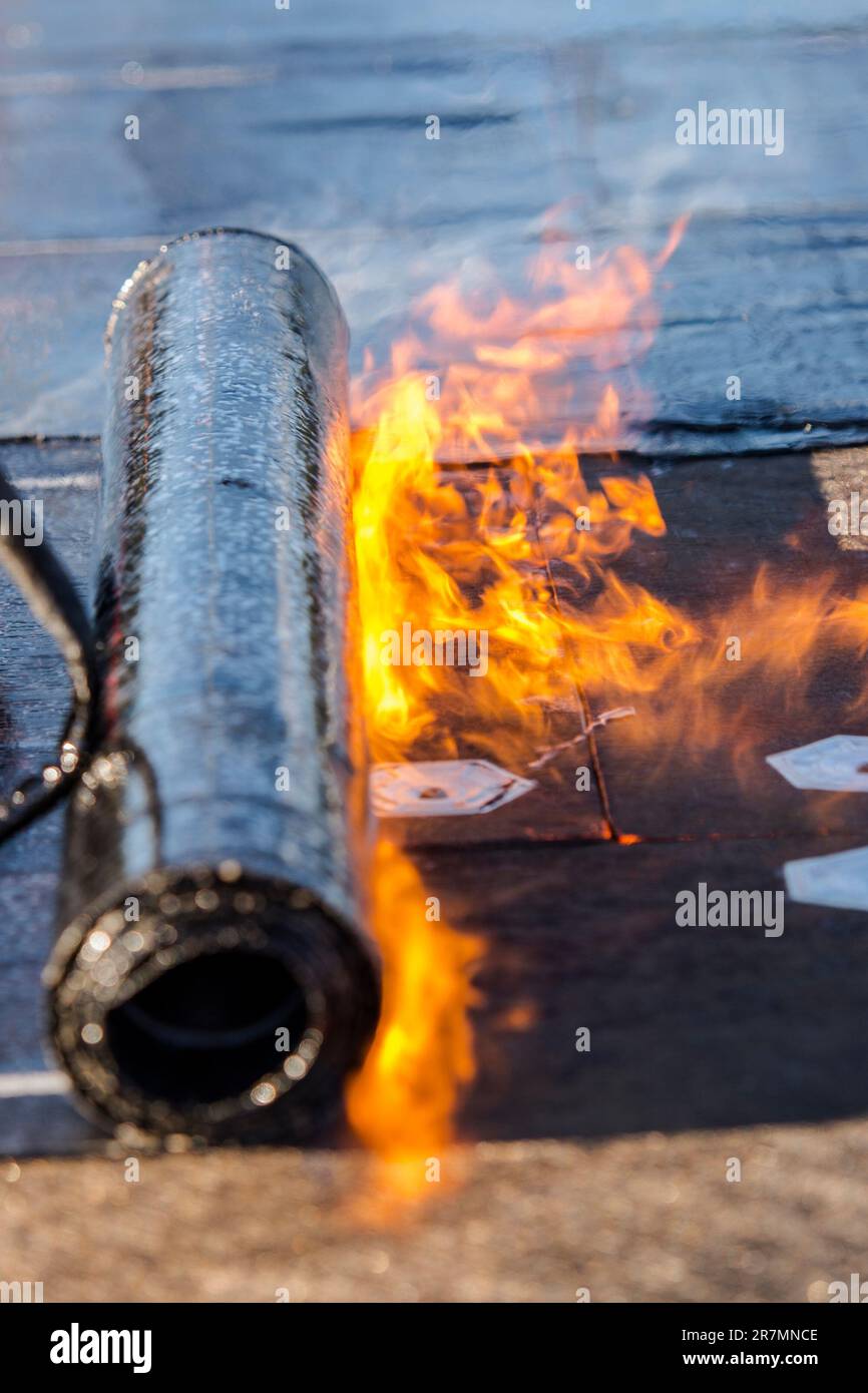 Image of construction & paving activity Stock Photo - Alamy