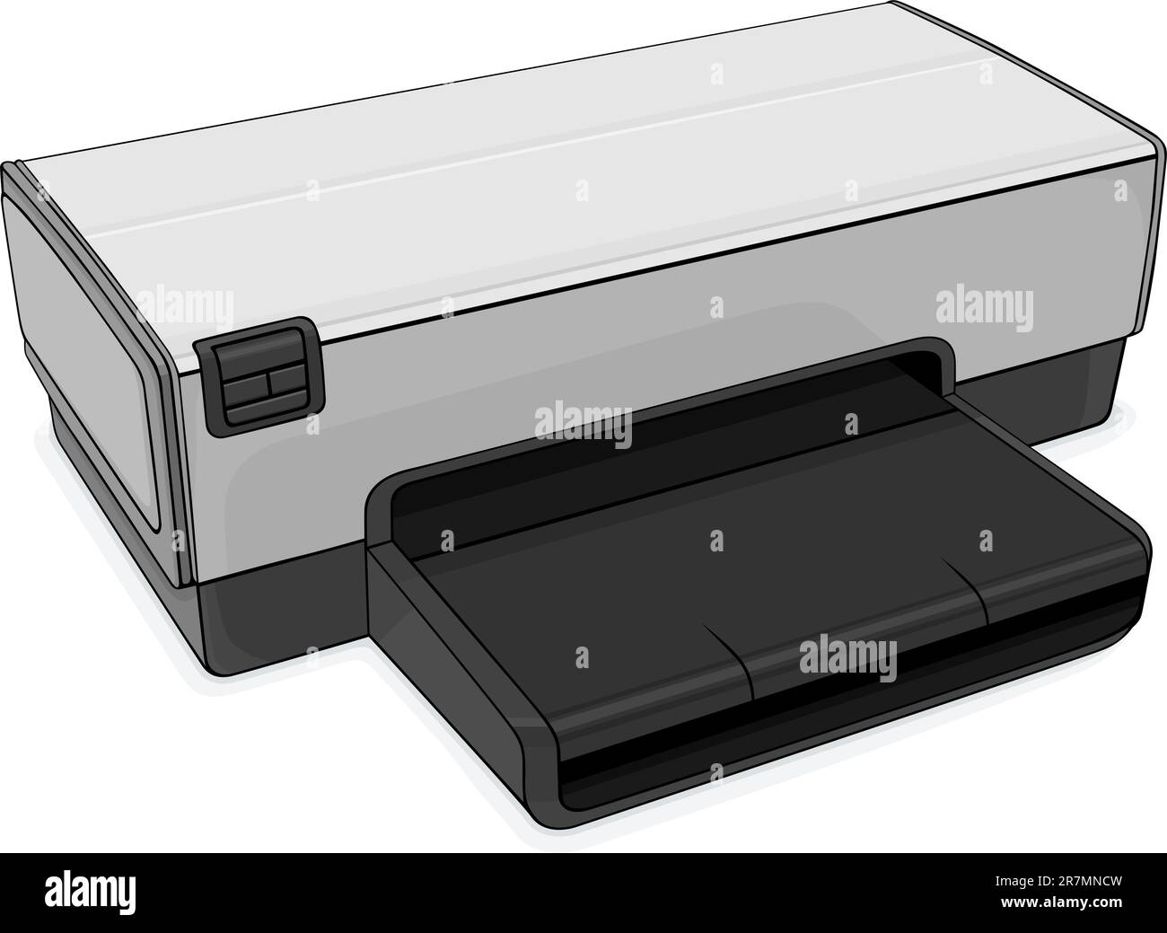 Inkjet printer isolated on white Stock Vector Image & Art - Alamy