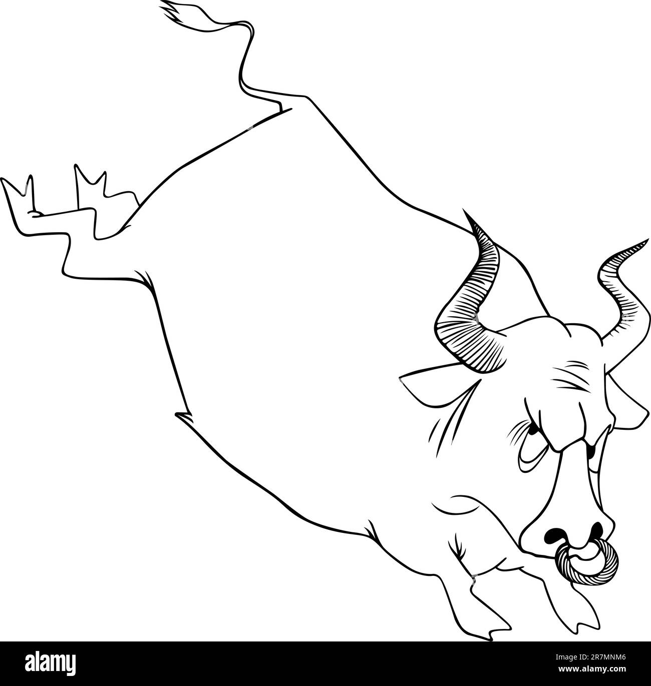 Running bull picture Stock Vector Images - Alamy