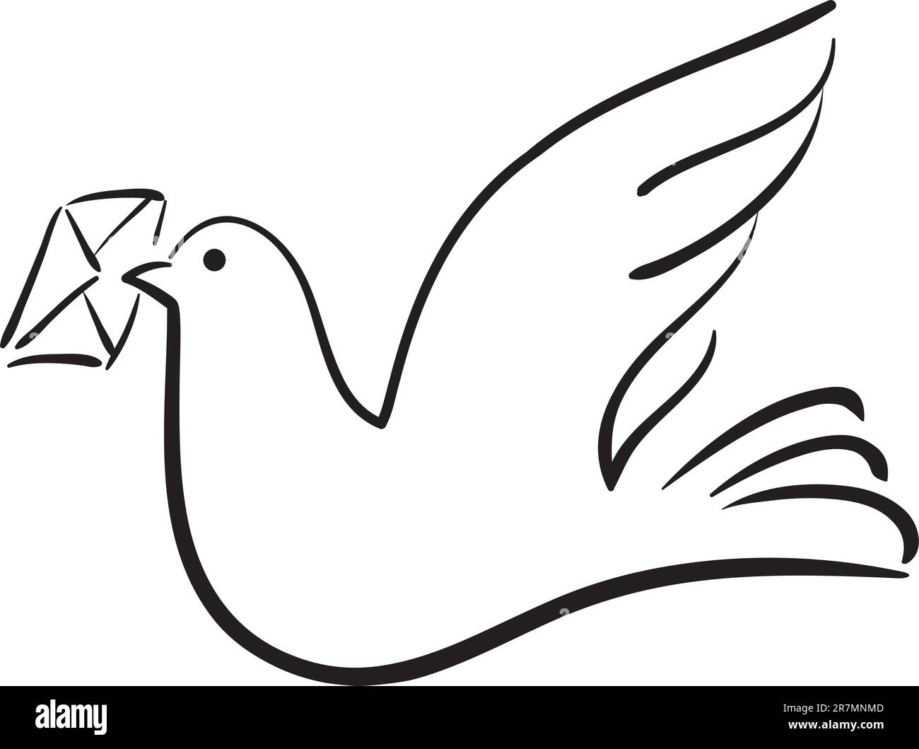 Dove with letter hi-res stock photography and images - Alamy