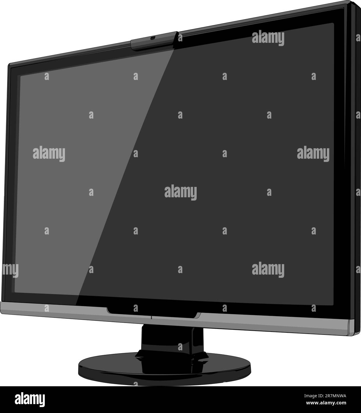 Monitor isolated on white Stock Vector Image & Art - Alamy