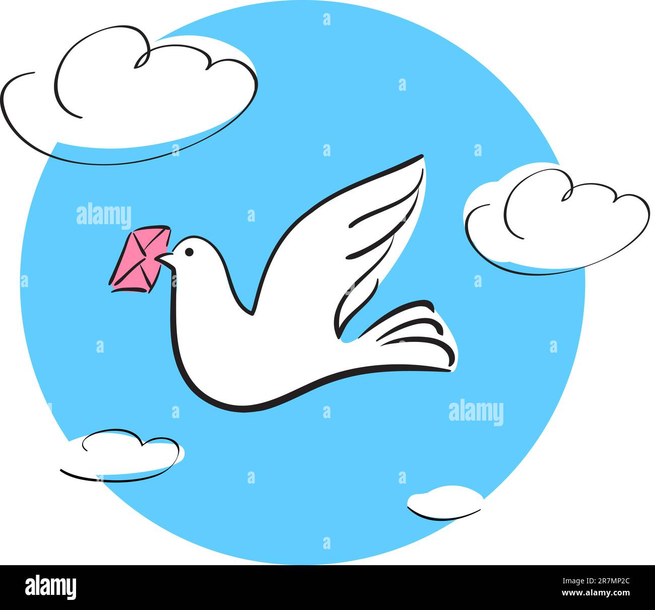 Post carrier pigeon Stock Vector Images - Alamy