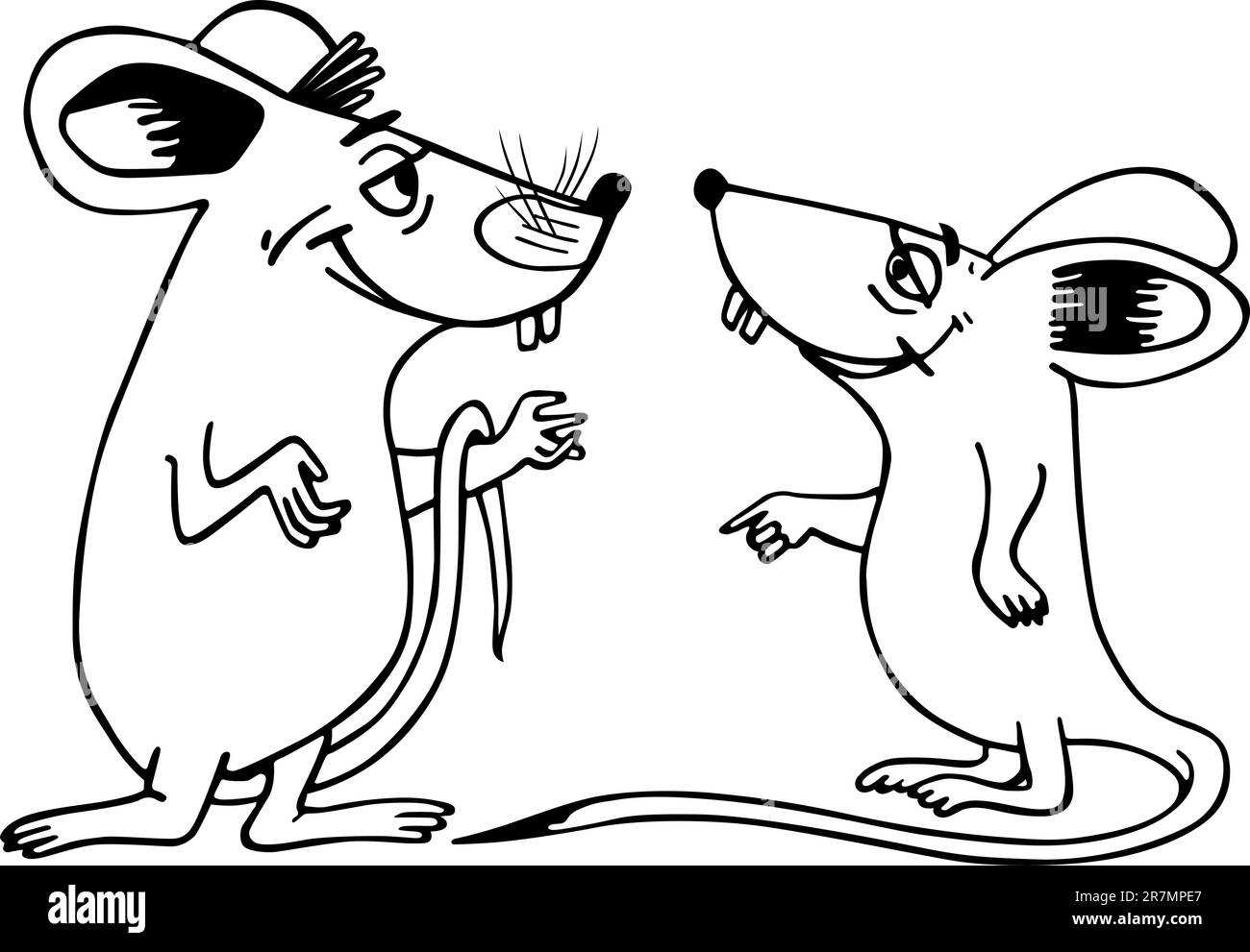 Two mice talking on white Stock Vector Image & Art - Alamy