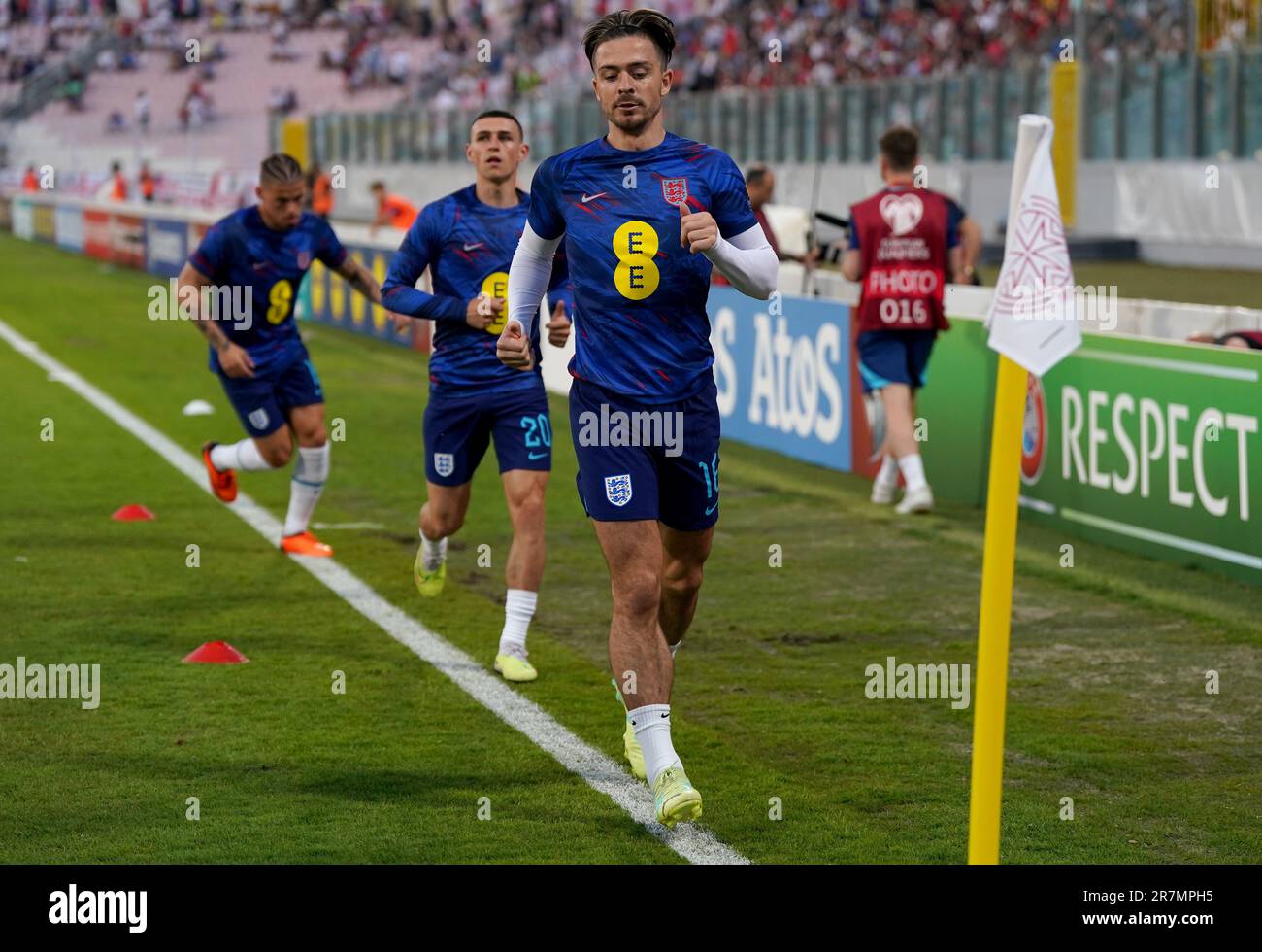 England's Jack Grealish warming up before the UEFA Euro 2024 Qualifying ...