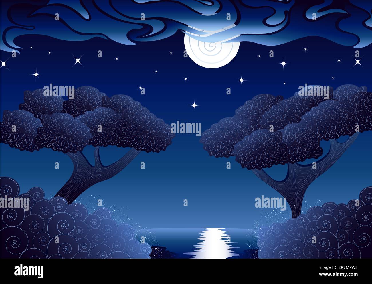 Quiet stream Stock Vector Images - Alamy