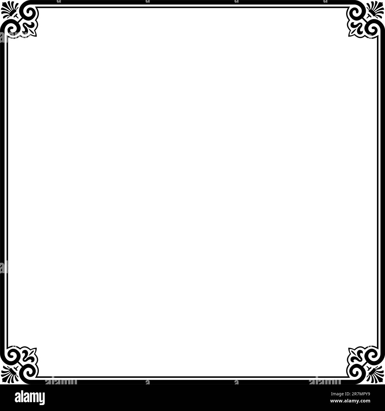 Simple frame on white Stock Vector Image & Art - Alamy