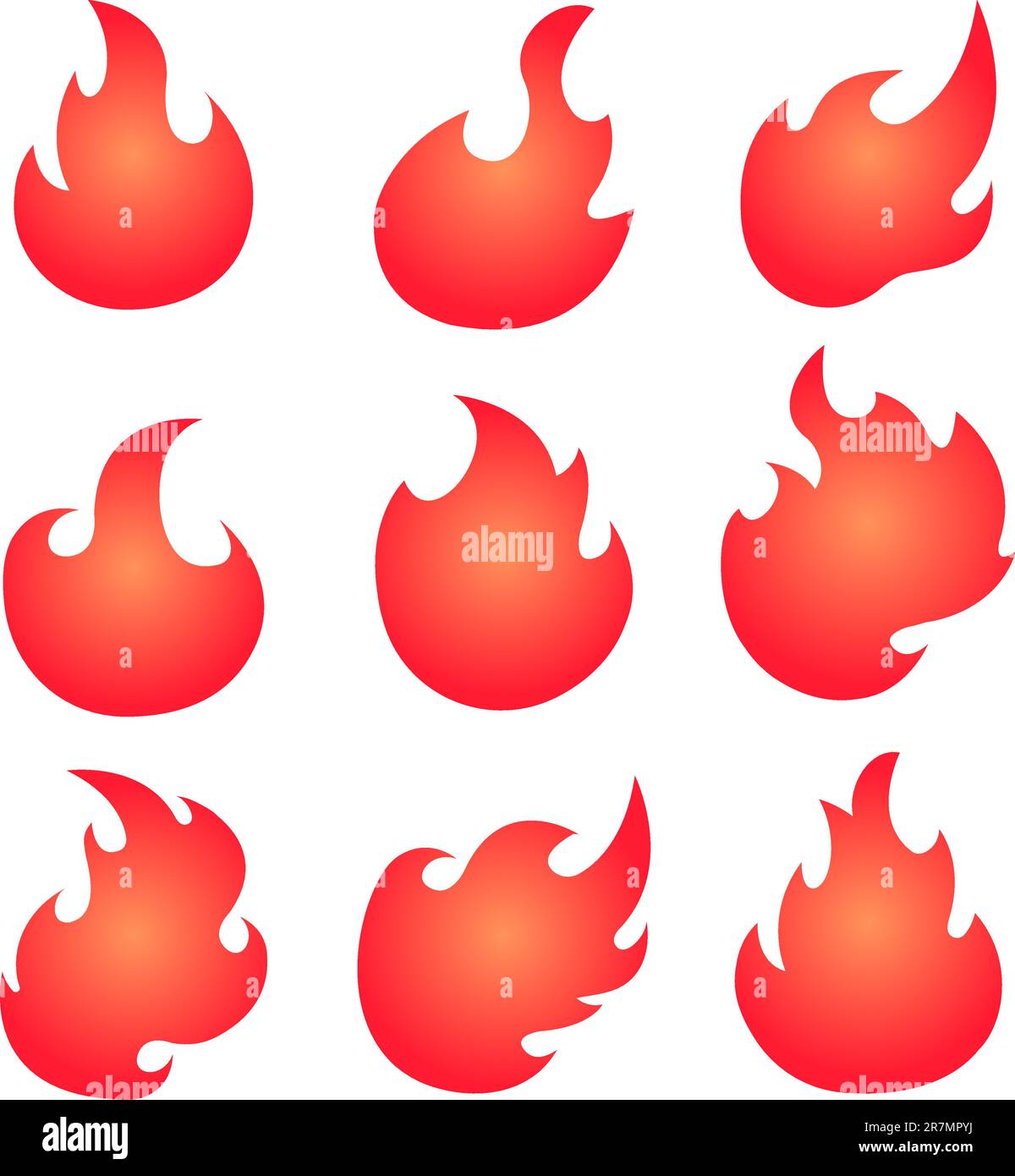 Fire flame shape vector illustration set Stock Vector Image & Art - Alamy