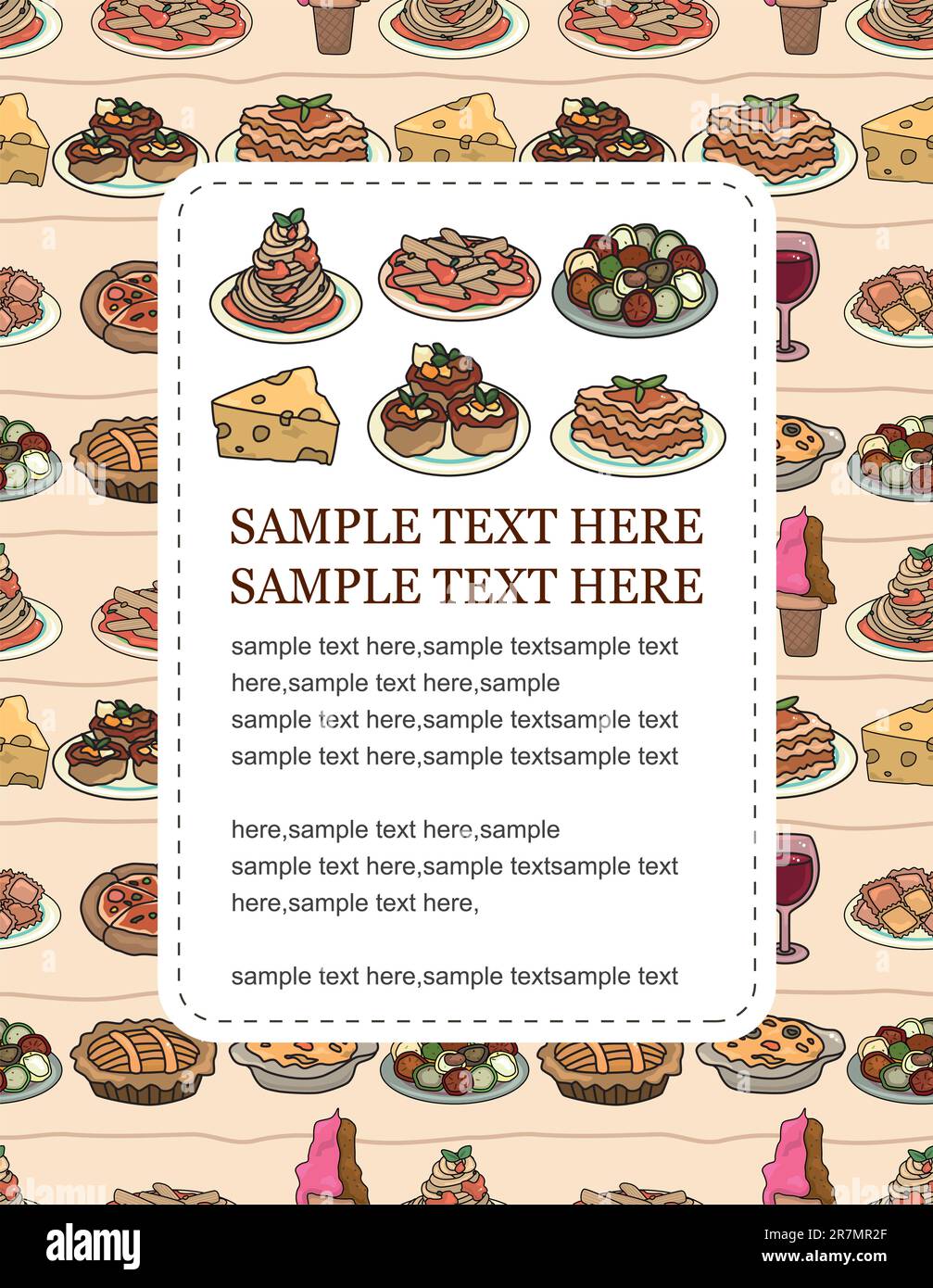 cartoon Italian food card Stock Vector Image & Art - Alamy