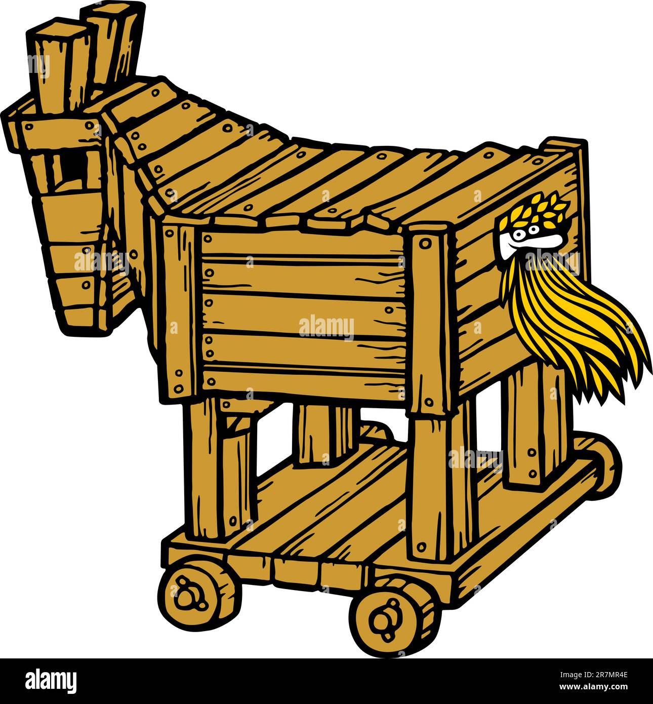 Trojan Horse On White Stock Vector Image Art Alamy
