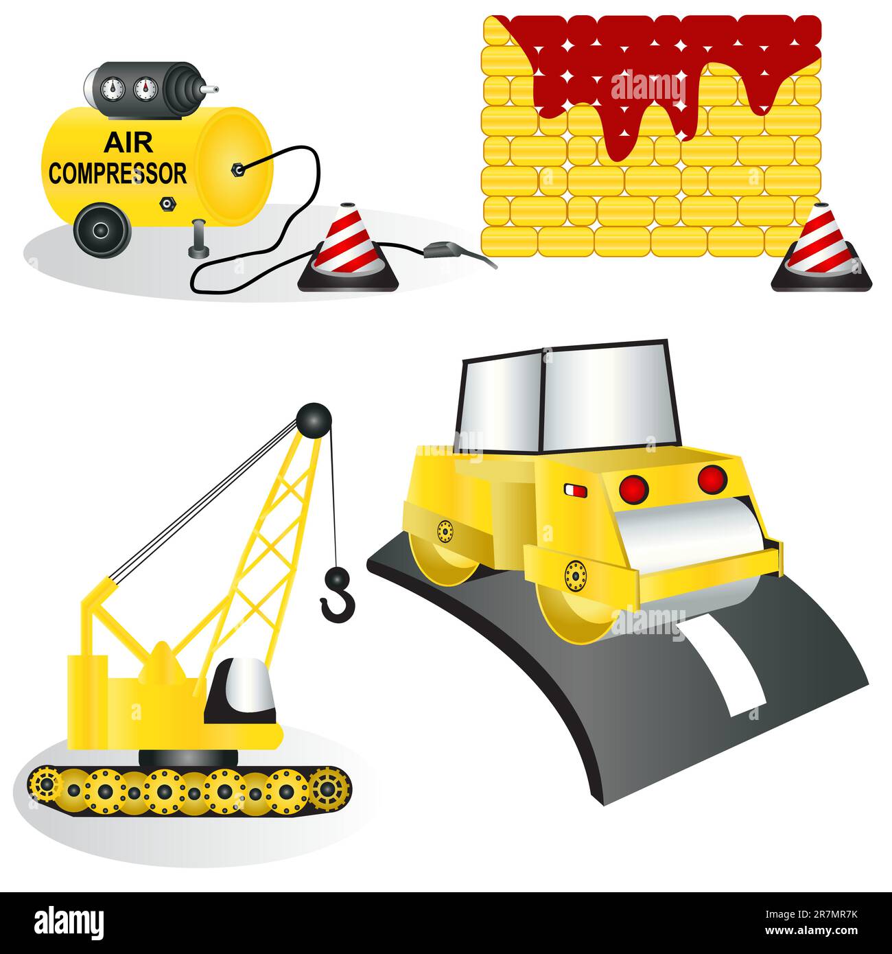 A collection of four different construction icons - part 2 Stock Vector ...