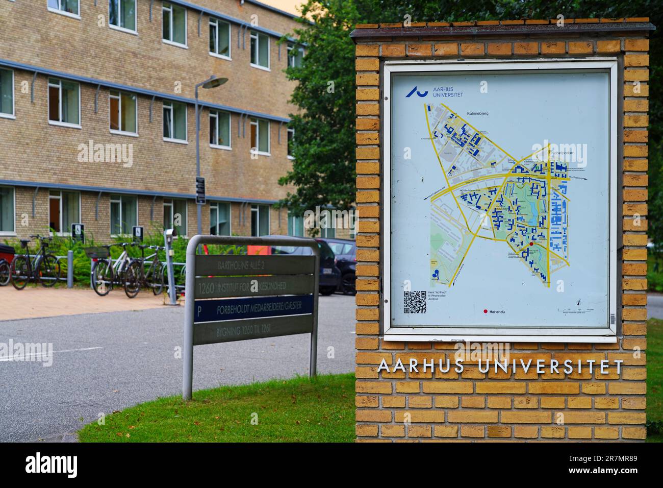 AARHUS, DENMARK -25 AUG 2022- View of the campus of the Aarhus ...